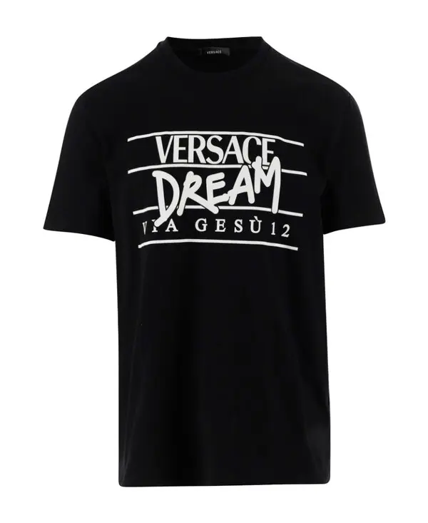 Versace Slogan Logo-print T-shirt