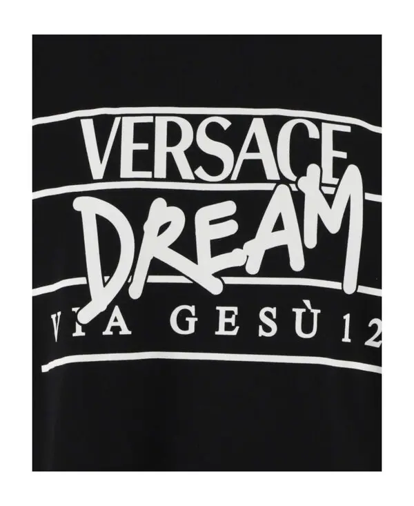 Versace Slogan Logo-print T-shirt