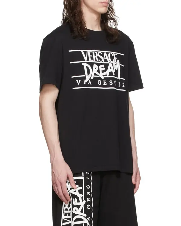 Versace Slogan Logo-print T-shirt