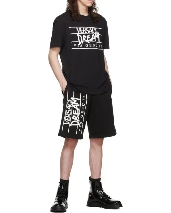 Versace Slogan Logo-print T-shirt