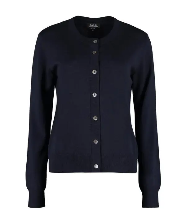 A.p.c. Button-down Knit Cardigan - Black