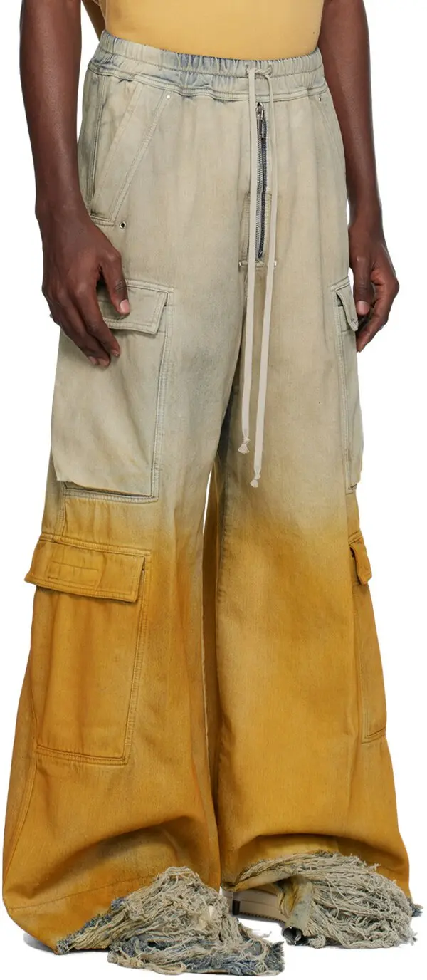 Rick Owens Double Cargo Jumbo Trousers - Blue