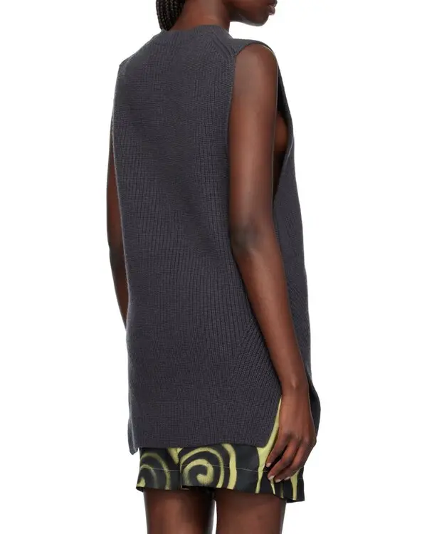Nanushka Sleeveless Ribbed Wool Blend Jumper