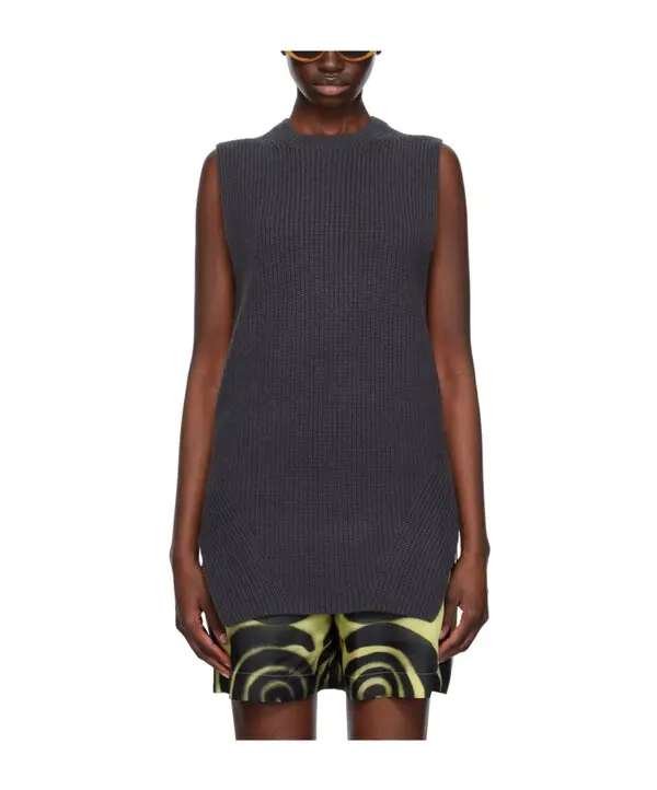 Nanushka Sleeveless Ribbed Wool Blend Jumper