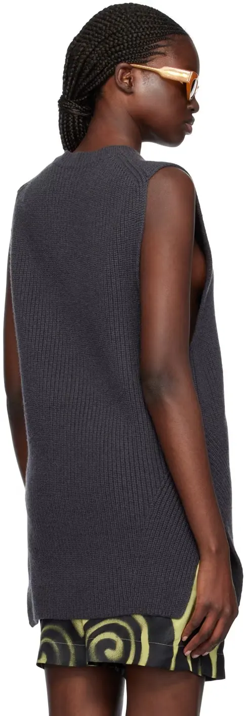 Nanushka Sleeveless Ribbed Wool Blend Jumper