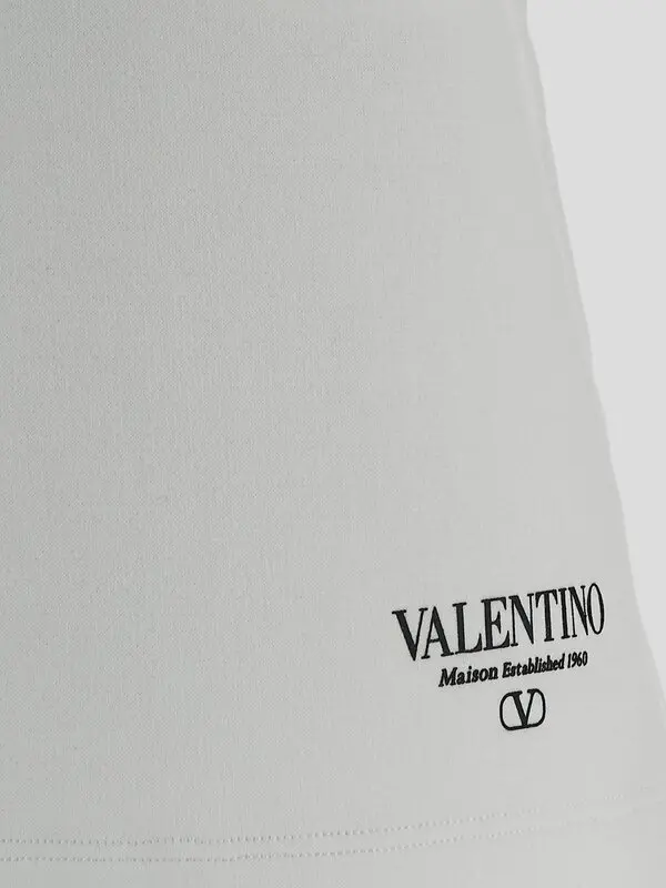 Valentino Garavani Logo Printed Straight Hem Shorts