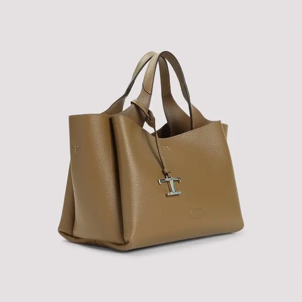 TOD'S Logo Detailed Tote Bag - Brown
