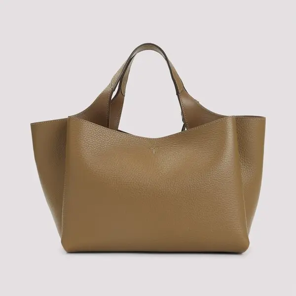 TOD'S Logo Detailed Tote Bag - Brown