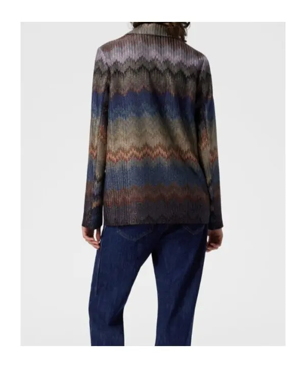 Missoni Single-breasted Blazer With Glitter Print - Black