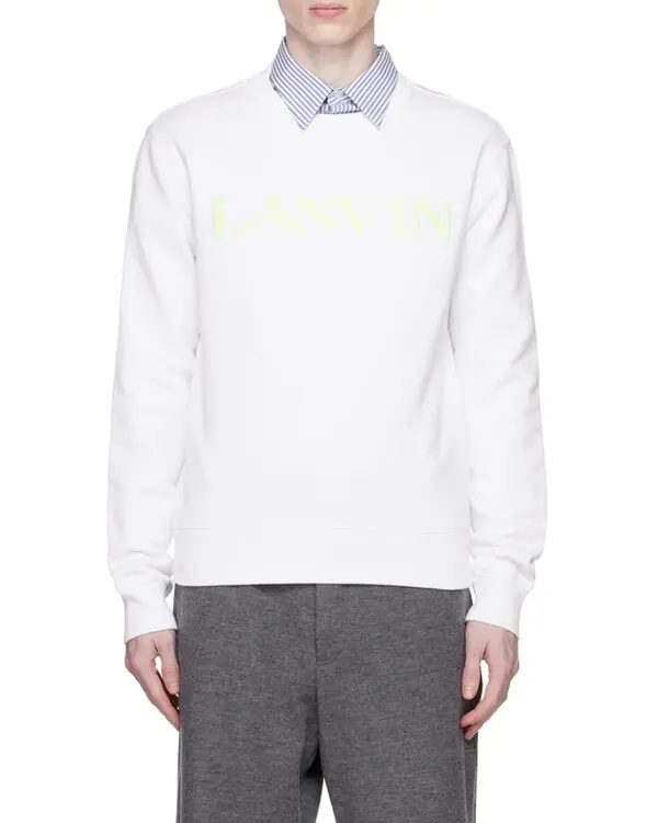 LANVIN Logo Embroidered Crewneck Sweatshirt