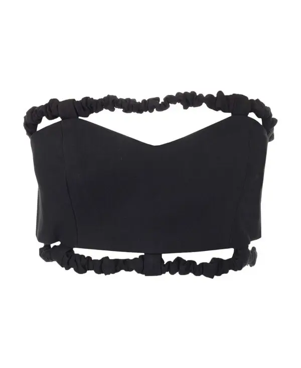 GANNI Corset Bandeau Top - Black