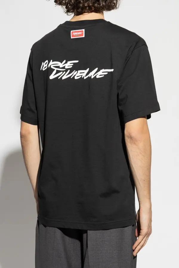 Kenzo Logo Printed Crewneck T-shirt