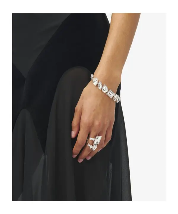 Alexander McQueen Crystal Embellished Cocktail Bracelet