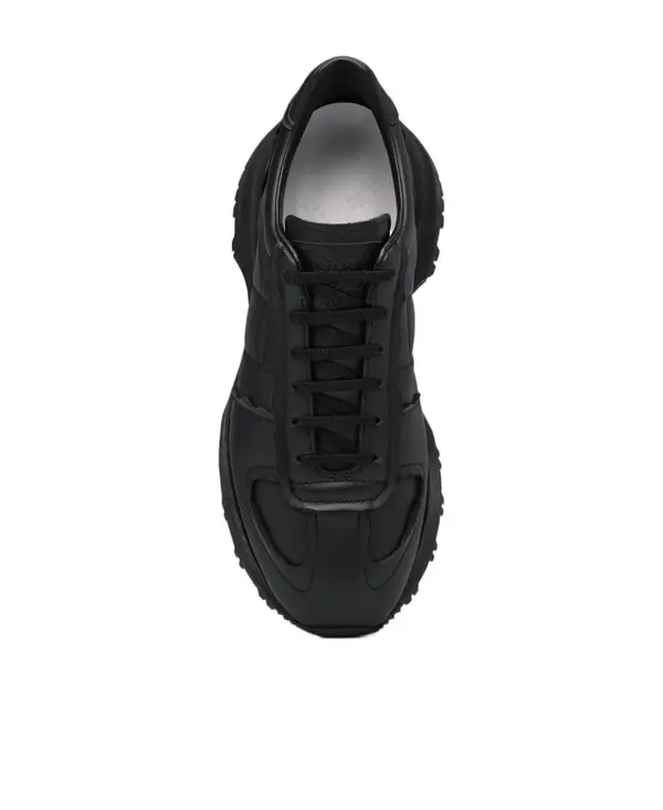 MAISON MARGIELA 50-50 Lace-up Calfskin Sneakers - Black