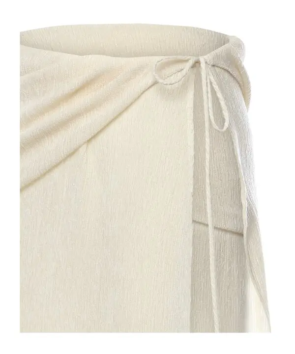 Magda Butrym Side Slit Wrap Skirt With Drawstring Detail