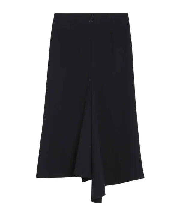 Victoria Beckham Asymmetrical Midi Skirt - Black
