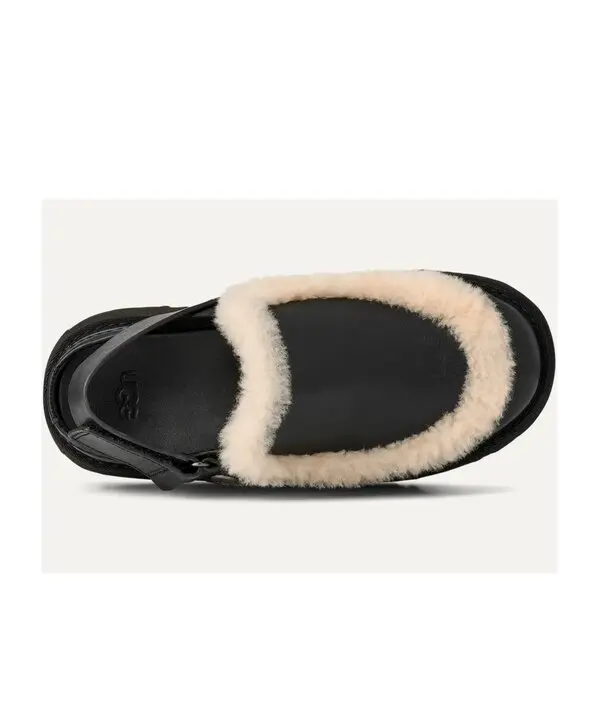 UGG 51mm Esmee Fur Trim Mules - Black