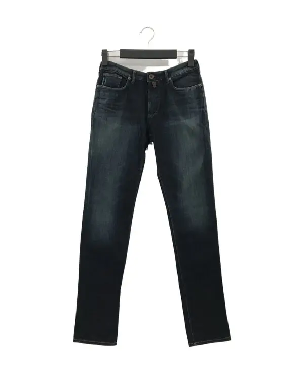 Emporio Armani Slim Fit Logo Detail Jeans - Black