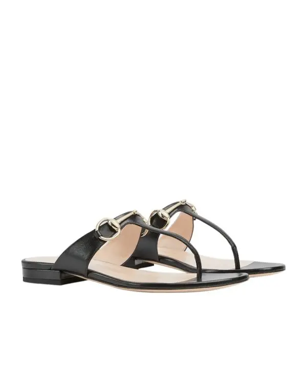 Gucci Lady Horsebit Detailed Thong Sandals