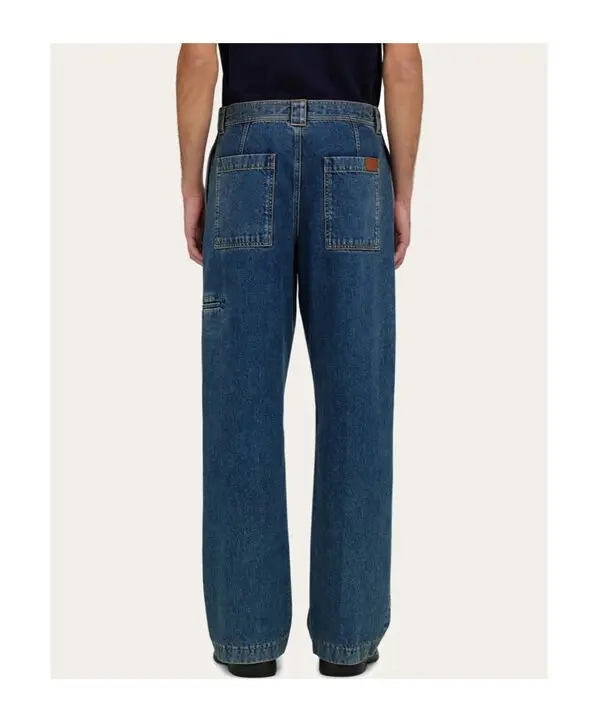 FERRAGAMO Work-inspired Straight-leg Jeans