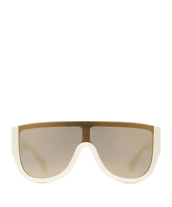 Alaïa Logo Engraved Sunglasses - White