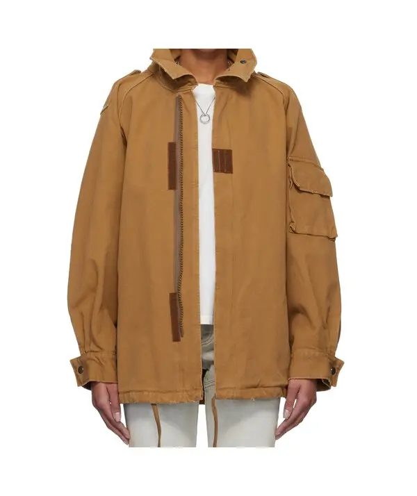 MAISON MARGIELA Cotton Zip-up Jacket With Drawstring Hem