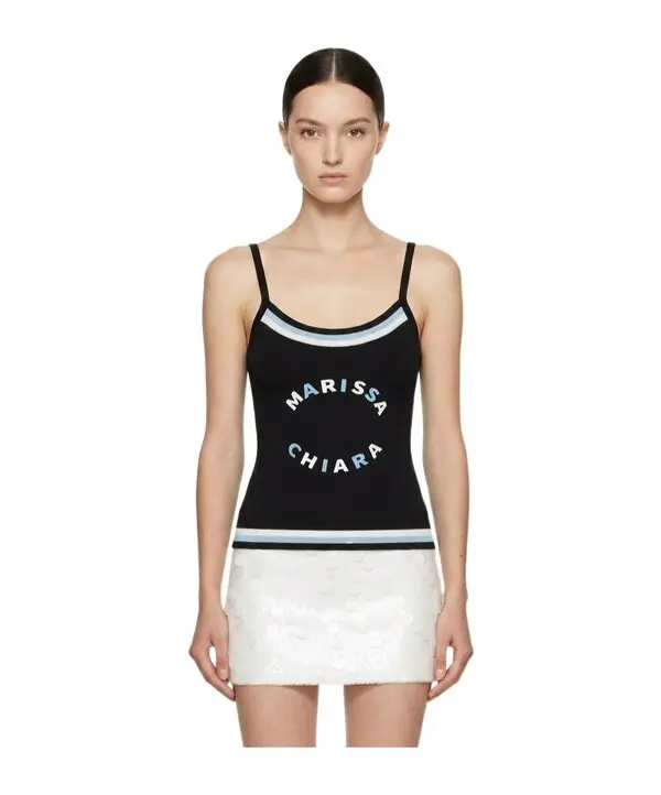 Marissa Chiara Crew Neck Vest - Black