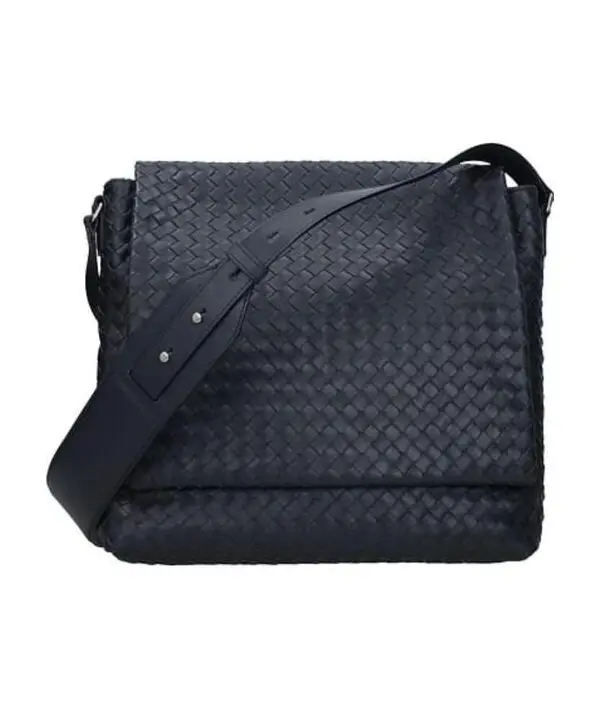 Bottega Veneta Woven Leather Shoulder Bag - Black