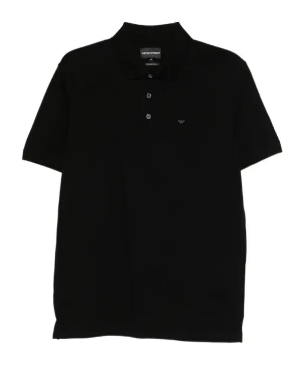 Emporio Armani Short-sleeve Polo Shirt - Black