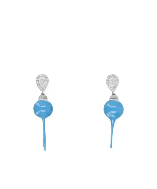 Ottolinger Resin Pearl Drop Earrings - Blue