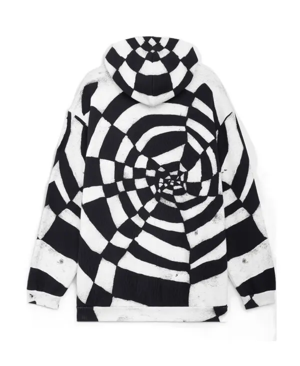 Celine Spider" Graphic Print Fleece Hoodie
