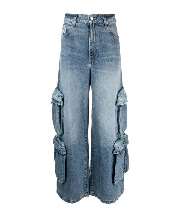 Amiri Wide-leg Cargo Jeans - Blue
