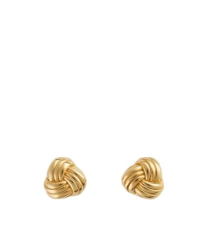 Bottega Veneta Intrecciato Knotted Earrings - Gold