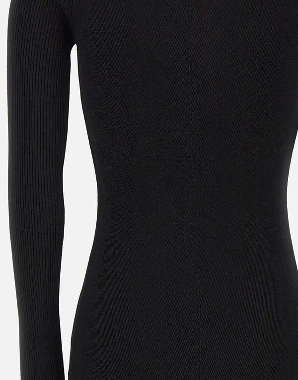 DIESEL® M-vera Off-the-shoulder Ribbed-knit Dress - Black