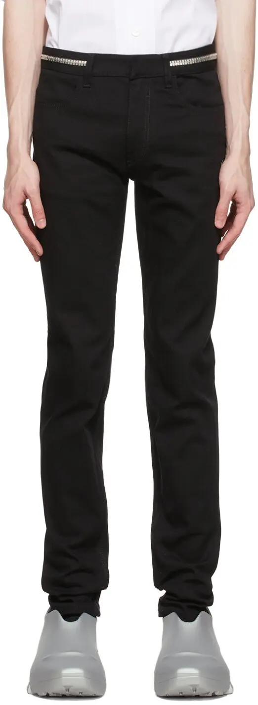 Givenchy 4g Embellished Skinny Jeans - Black