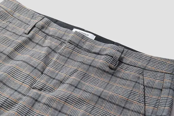 DONDUP Plaid Straight Leg Trousers