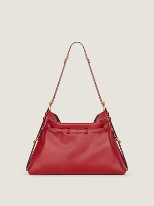 Givenchy Voyou Bag In Shiny Leather - Deep Red