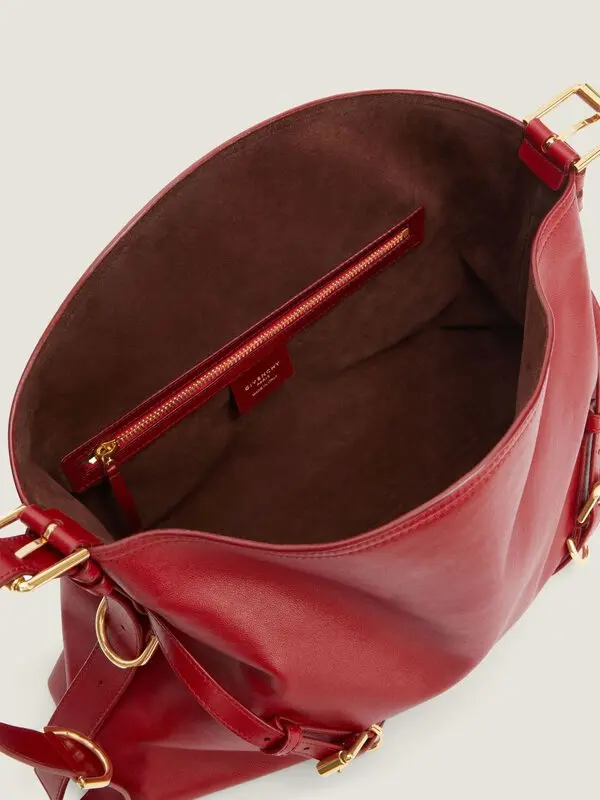 Givenchy Voyou Bag In Shiny Leather - Deep Red