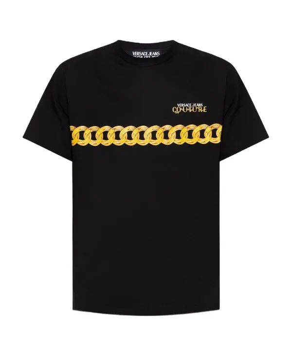 Versace Chain Printed Crewneck T-shirt