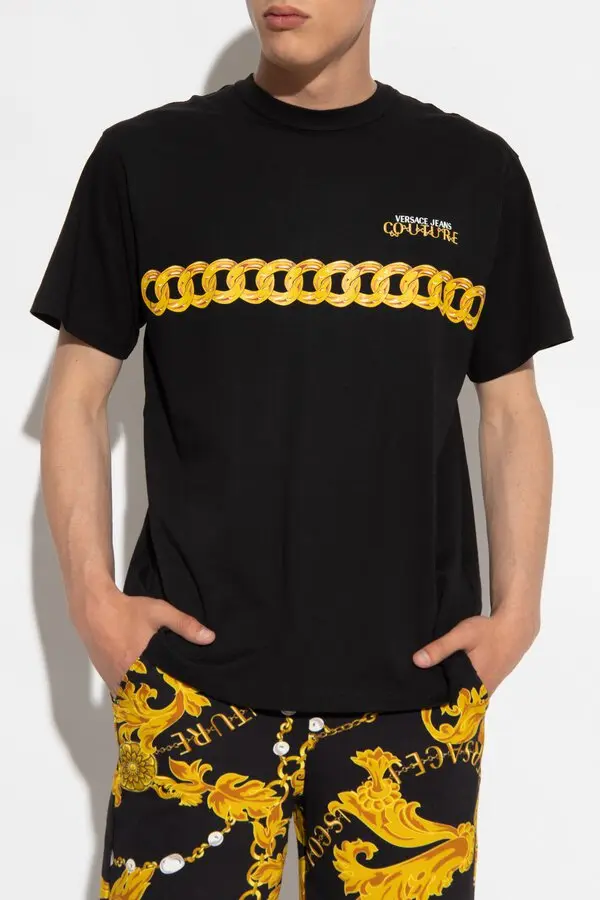 Versace Chain Printed Crewneck T-shirt