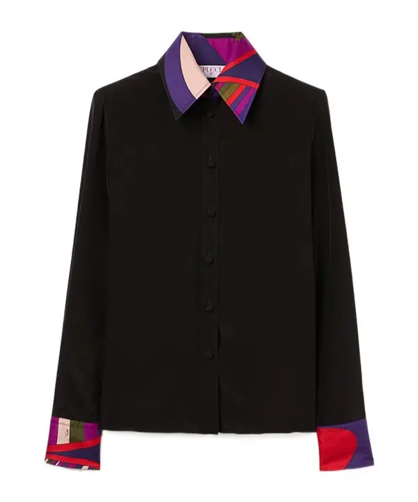 Emilio Pucci Button Print Shirt - Black