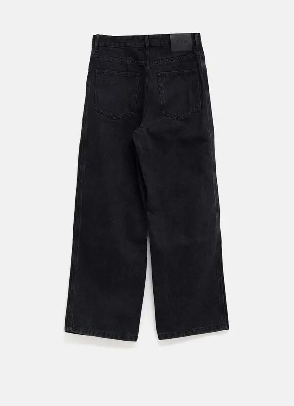 Loewe Anagram Baggy Wide Leg Jeans - Black