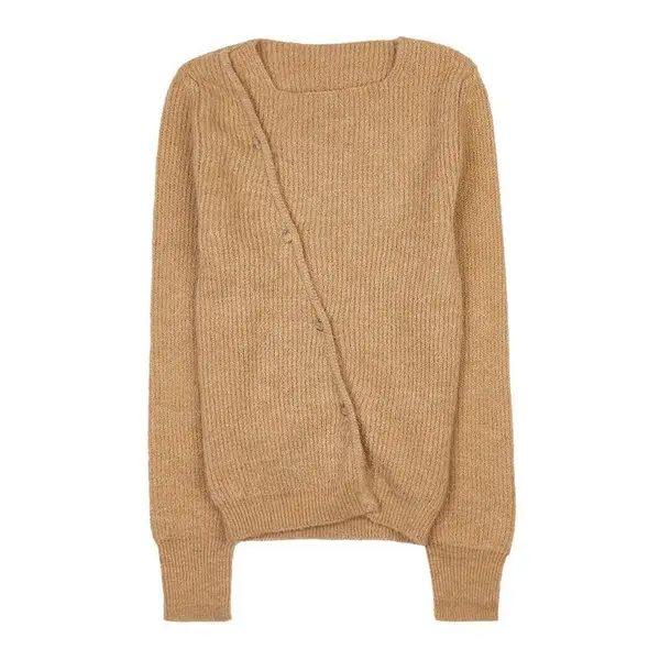 Jacquemus Le Papier" Asymmetrical Button Front Sweater - No
