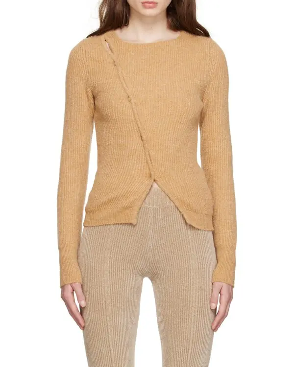 Jacquemus Le Papier" Asymmetrical Button Front Sweater
