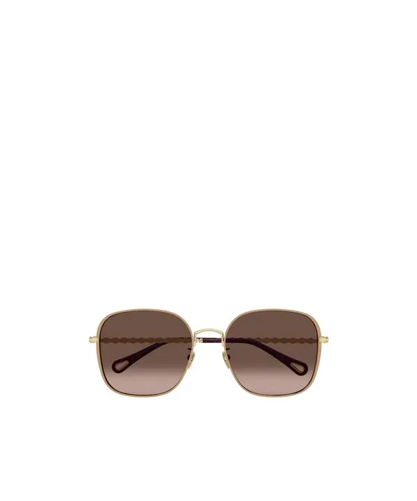 Chloé Eyewear Square Frame Sunglasses - Gold