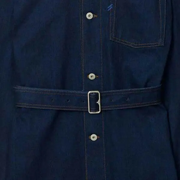 Burberry Belted Buttoned Denim Shirt Dress