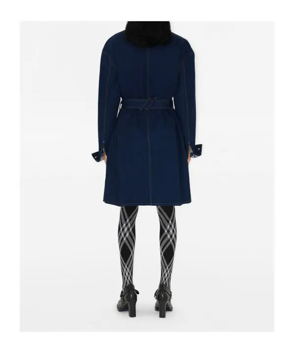 Burberry Belted Buttoned Denim Shirt Dress