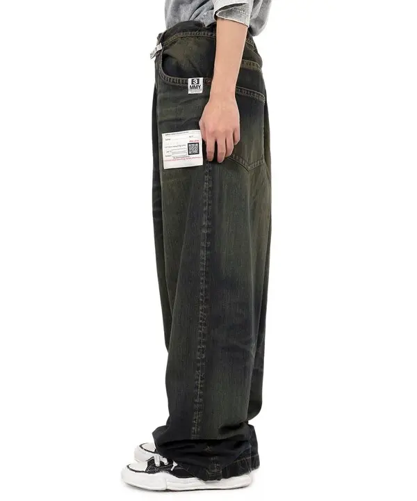 Mihara Yasuhiro Layered Wide Leg Jeans