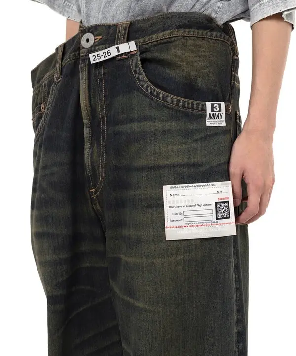 Mihara Yasuhiro Layered Wide Leg Jeans