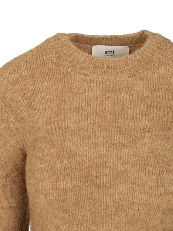 AMI Paris Round Neck Long Sleeve Sweater - No